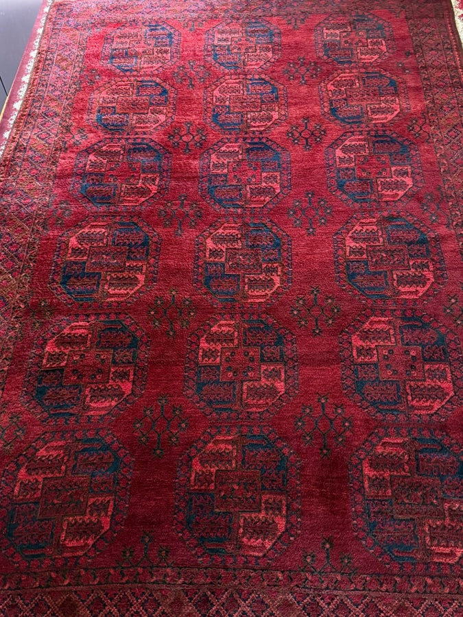 Exklusiv, handknuten afghansk matta – Nytvättad.. | Köp på Tradera ...