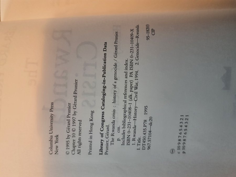 The Rwanda Crisis: History of a Genocide av Gér.. | Köp på Tradera ...