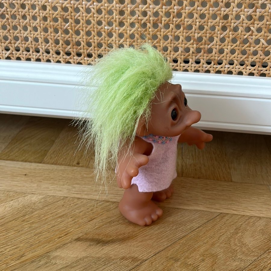 Dam Troll docka med grönt hår 80-tal | Köp på Tradera (696253142)