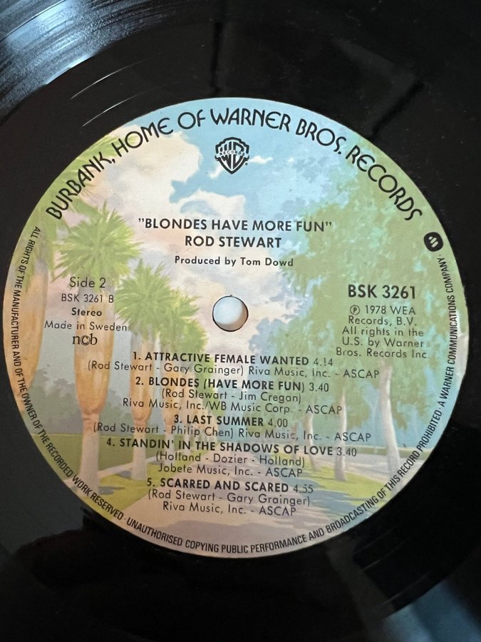 Rod Stewart - Blondes Have More Fun - Vinyl LP | Köp på Tradera (708354615)