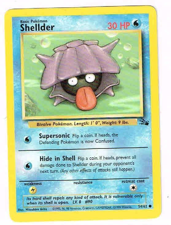 Pokemon Fossil Shellder 54-62. | Köp på Tradera (706890178)