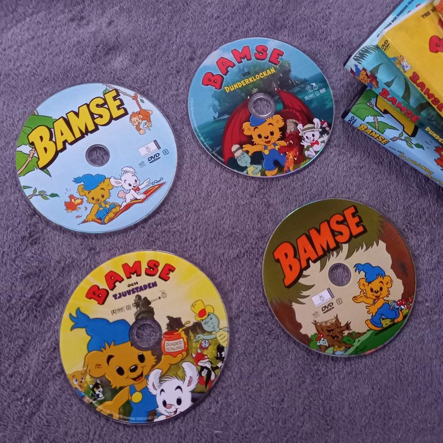 Bamse x4 | DVD filmer med Bamse och hans vänner.. | Köp på Tradera (618223572)