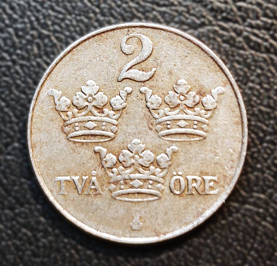 2 Öre - Gustaf V - Sverige - Sweden - 1918 - Järn | Köp på Tradera ...