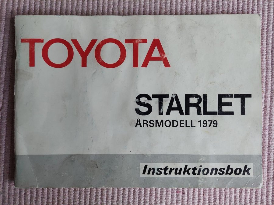 Se produkter som liknar Instruktionsbok Toyota Starle.. på Tradera ...
