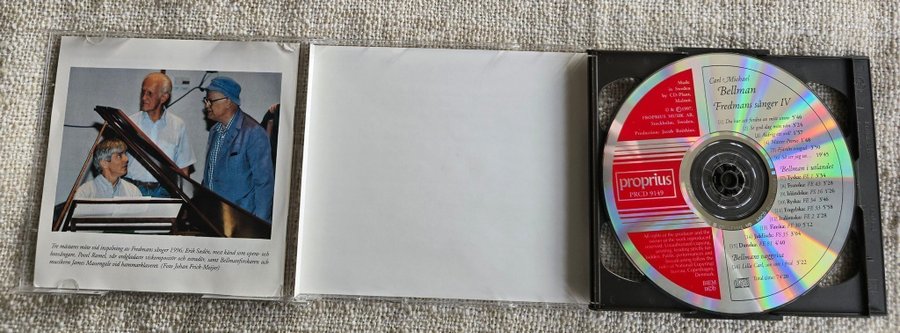 Carl Michael Bellman - Fredmans Sånger 2CD | Köp på Tradera (712409162)