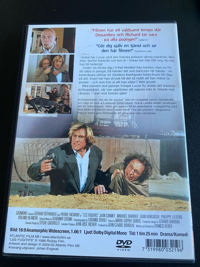 Ett rån för mycket - DVD med Gérard Depardieu o.. | Köp på Tradera ...