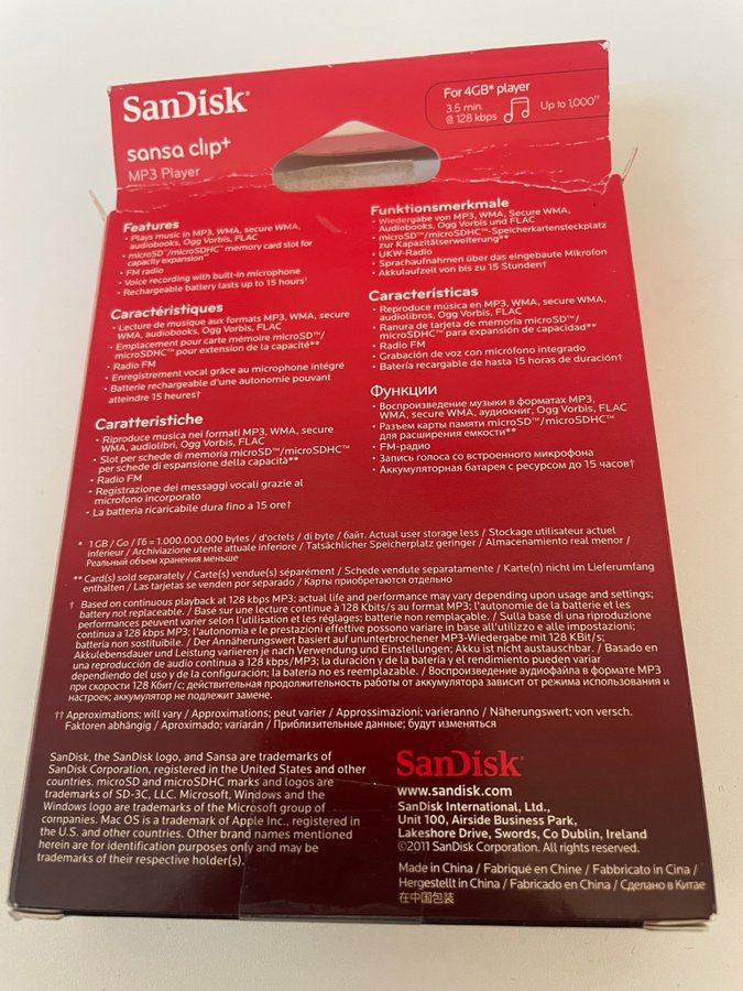 MP3-spelare SanDisk Sansa Clip+ | Köp på Tradera (734526032)