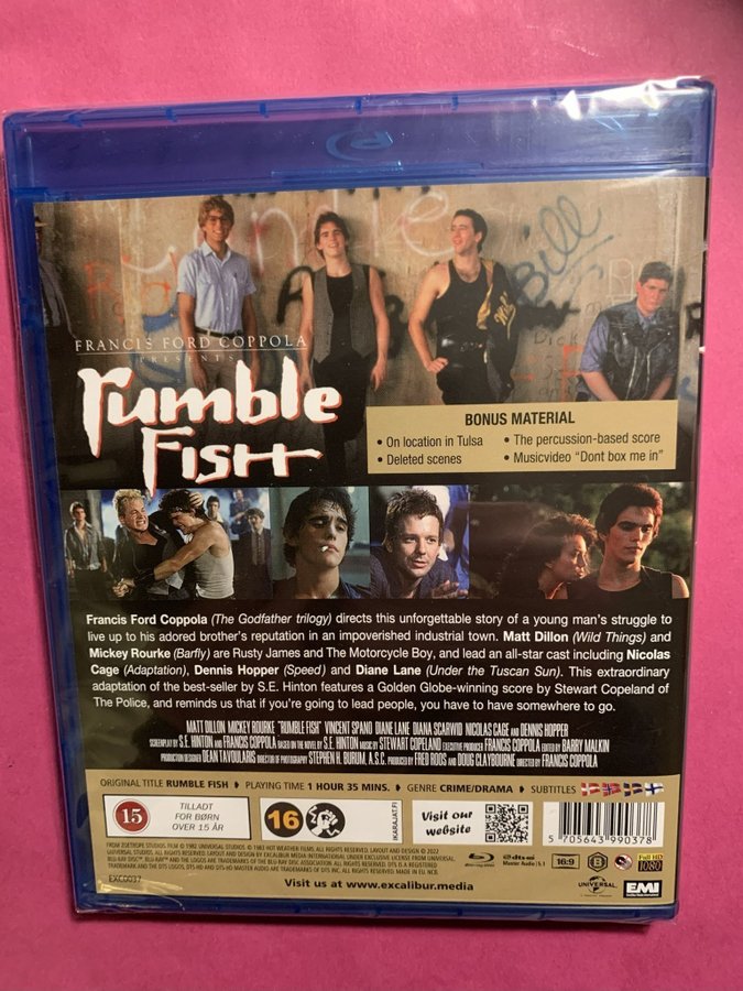 Regi: Francis Ford Coppola - RUMBLE FISH (1983).. | Köp på Tradera ...