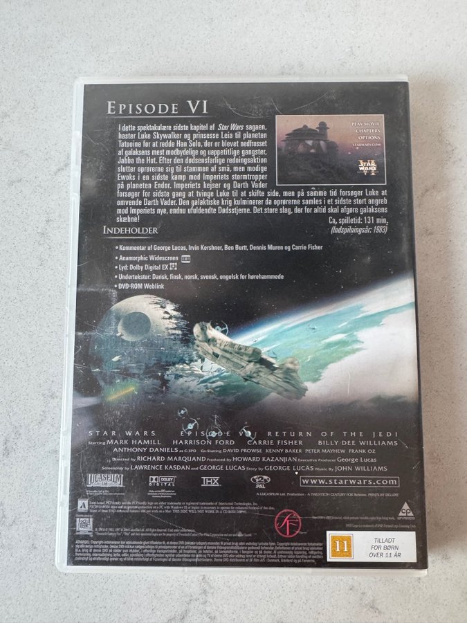 Star Wars VI: Jedi Return - DVD inkl häfte | Köp på Tradera (710647909)