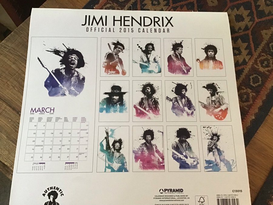 Jimi Hendrix Official 2015 Calendar | Köp på Tradera (695481547)