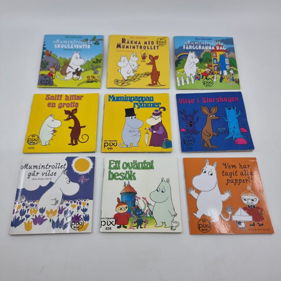 9st Mumin Pixi-böcker - Mumintrollen / Mumindal.. | Köp på Tradera ...