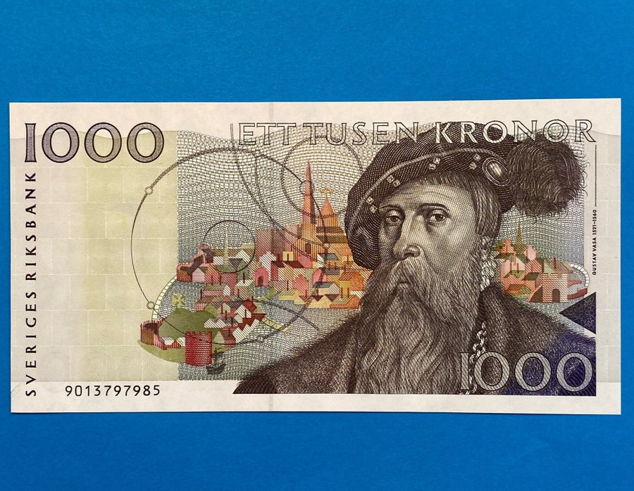 Svenska sedlar 1000 krona 1989. Mycket vackert .. | Köp på Tradera ...