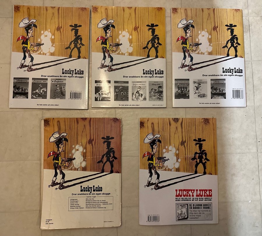 Lucky Luke - 5 album från 70-80-90-talet | Köp på Tradera (714358981)