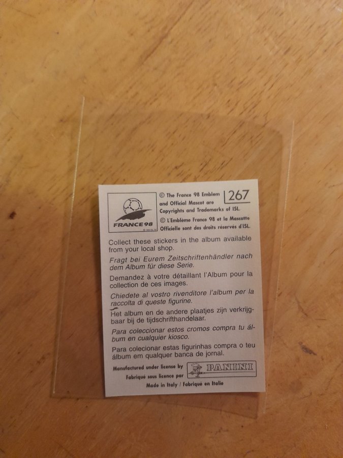 Panini stickers VM 98 nr 267 Catalino Rivarola .. | Köp på Tradera ...