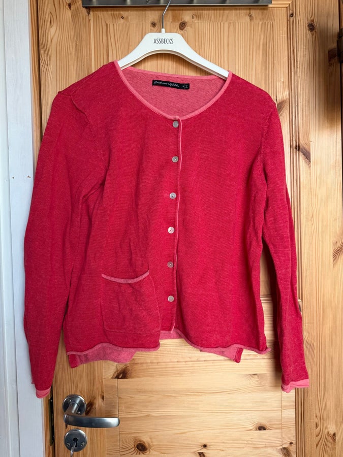 Gudrun Sjödén kofta dam hallonröd/rosa lin-bomu.. | Köp på Tradera ...