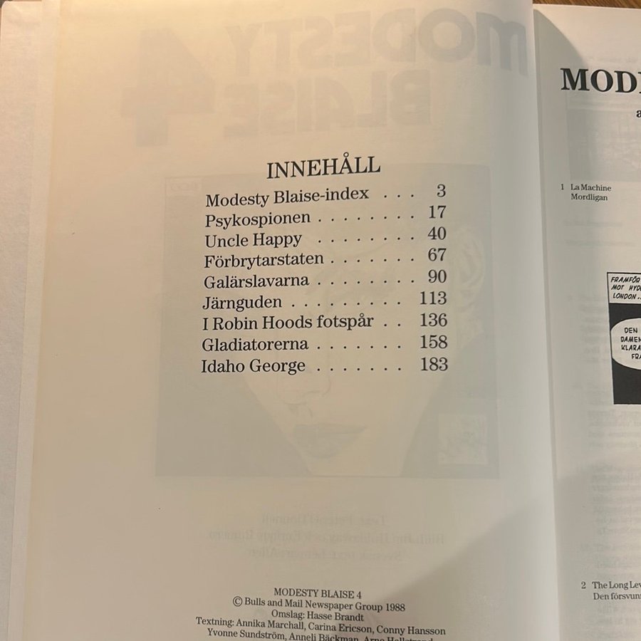 Modesty Blaise 4, Peter O'Donnell, 1988 | Köp på Tradera (708385186)