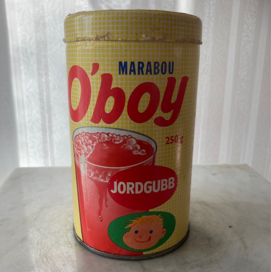 OVANLIG ÄLDRE BURK PLÅTBURK MARABOU OBOY JORDG.. | Köp på Tradera ...