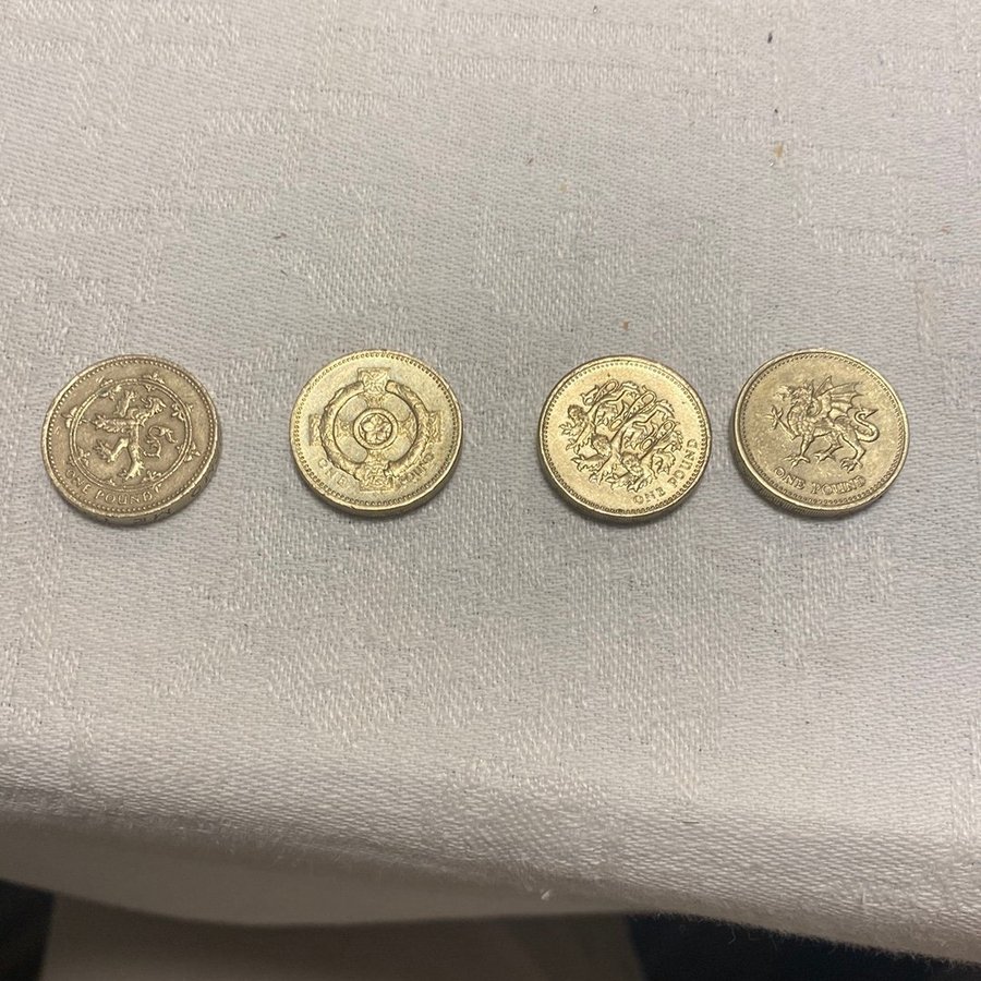 Brittiska Pund - 4 iconic symbols of Uk | Köp på Tradera (713033257)