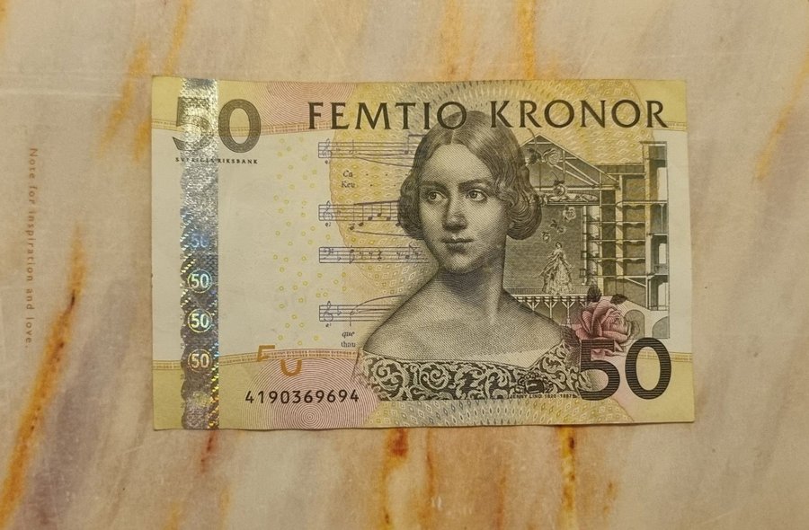 Se produkter som liknar Femtio kronor sedel med Jenny.. på Tradera ...