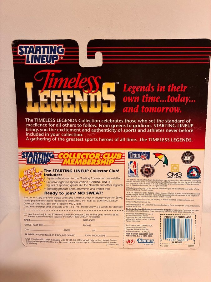 Gordie Howe Starting Lineup Timeless Legends Fi.. | Köp på Tradera ...