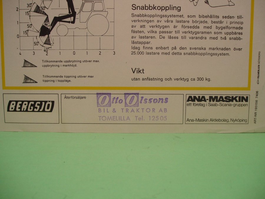 Se produkter som liknar Spec.blad Bergsjö 1300p front.. på Tradera ...