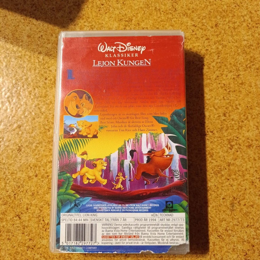 Lejonkungen VHS Walt Disney Klassiker | Köp på Tradera (672546831)