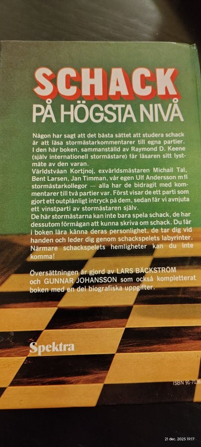 Schack på högsta nivå av Raymond D. Keene | Köp på Tradera (711991498)