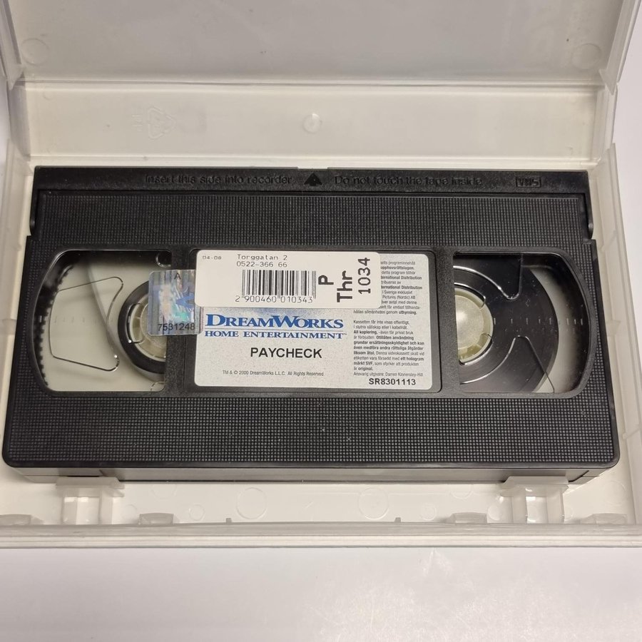 Paycheck vhs film hyr | Köp från Askers_grums på Tradera (609360989)