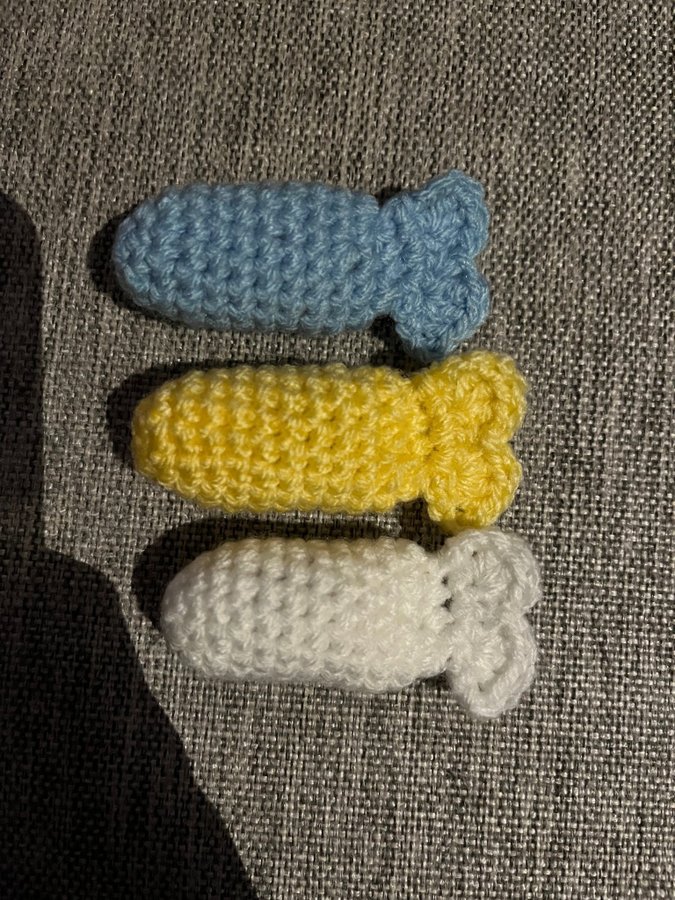 Virkade kattleksaker, fiskar med kattmynta | Köp på Tradera (710903722)