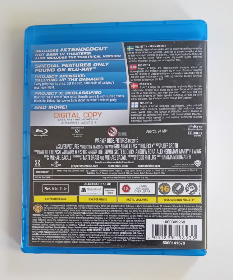 Project X - Extended Cut Blu-ray / Svensk Text | Köp på Tradera (709341602)