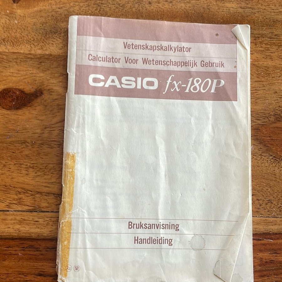 Casio fx-180P Manual | Köp på Tradera (702412062)