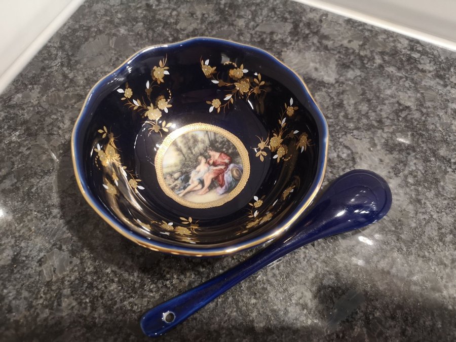 Lefard liten skål med sked England Collection | Köp på Tradera (566033073)