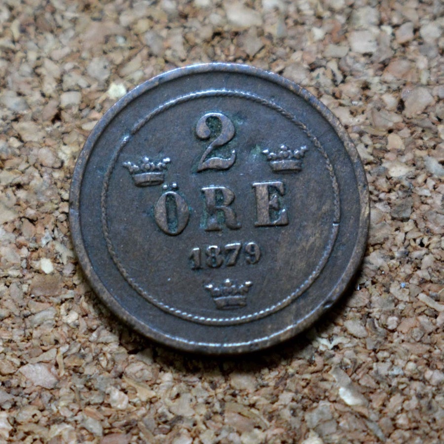 Sverige 1879 Mynt 2 öre OII Kv.6 | Köp på Tradera (694015870)