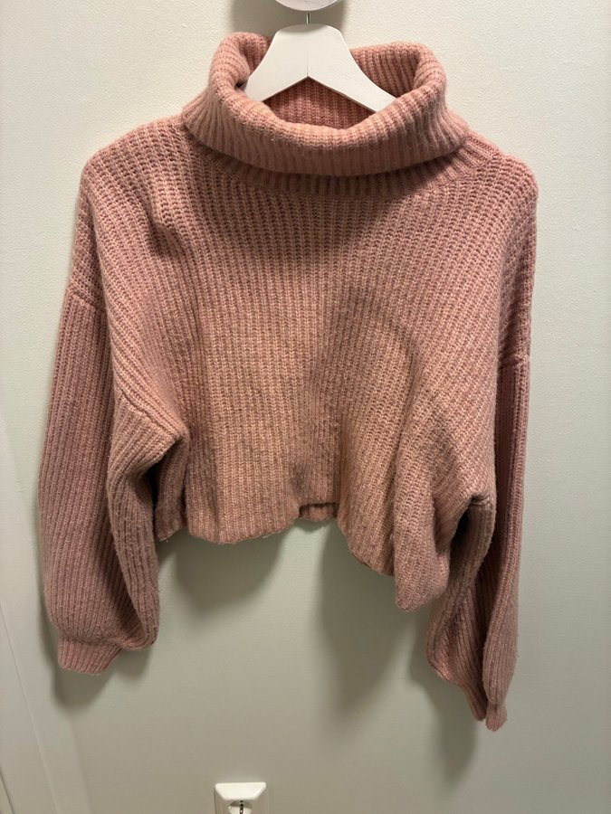 Rosa stickad tröja Monki | Köp på Tradera (709741847)