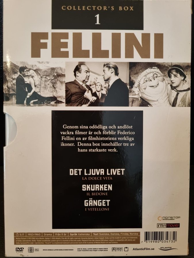 Federico Fellini Collectors Box - 3 filmer (195.. | Köp på Tradera ...