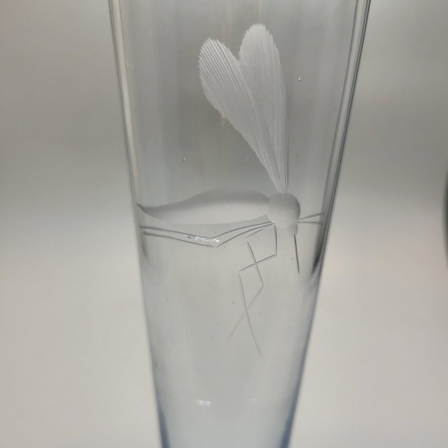 VAS / SLIPAD GLASVAS. Dekorerad .. | Köp från Norr-Fynd på Tradera ...