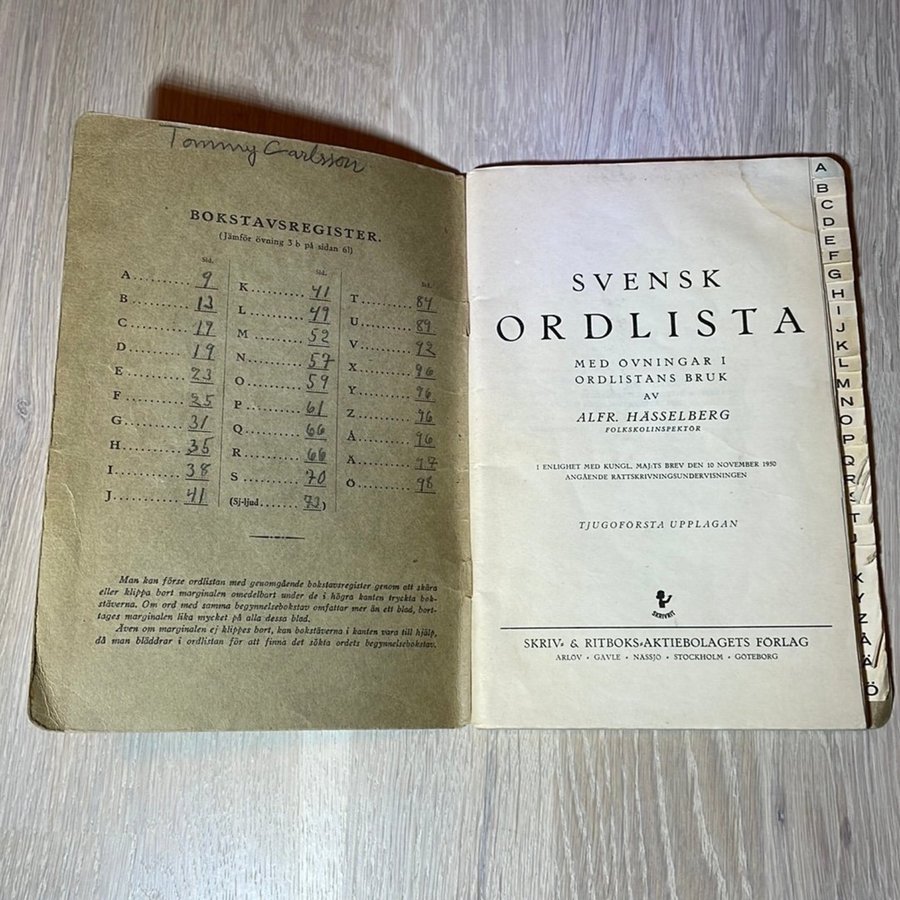 Svensk ordlista med övningar i ordlistans bruk .. | Köp på Tradera ...
