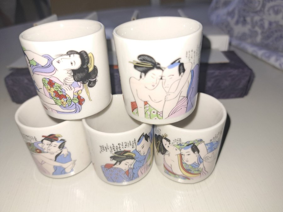 5 st Sake Koppar med Erotiska M.. | Köp från aspekullen på Tradera ...