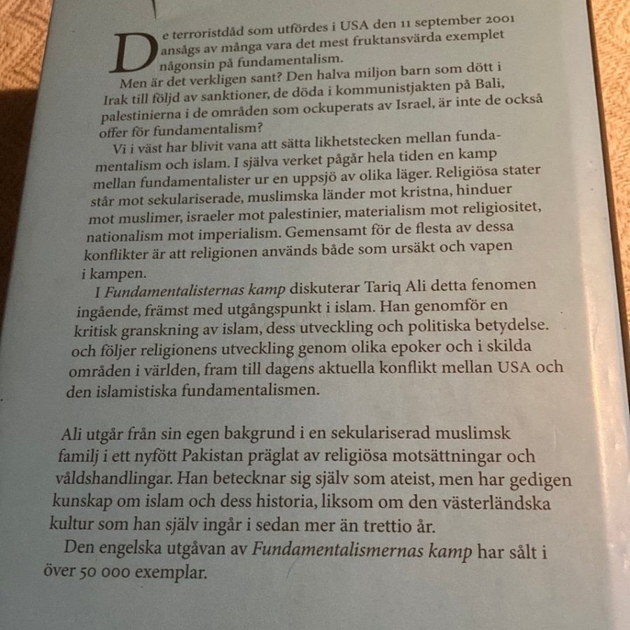 Fundamentalisternas kamp - Tariq Ali - 2003 | Köp på Tradera (711889432)