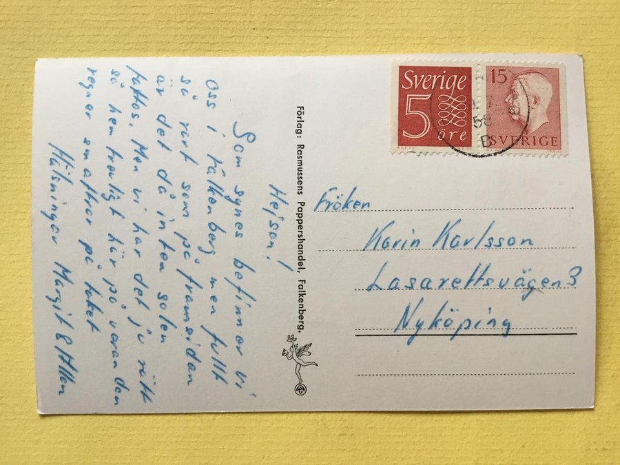 Kort Falkenberg Havsbadet 1958 gamla formatet | Köp på Tradera (540967673)
