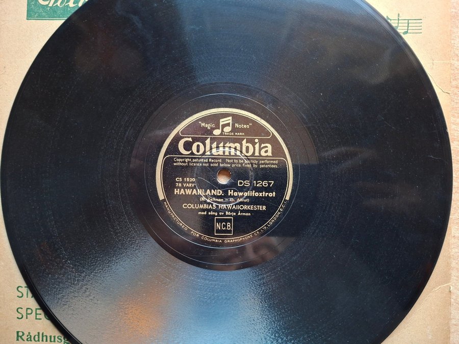 Börje Årman. 1 st. 78 varvs Stenkaka. Columbia .. | Köp på Tradera ...