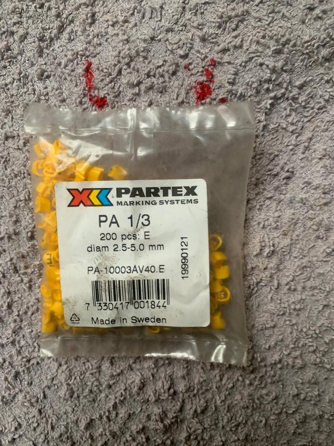 Partex PA1/3 E 2,5-5mm - 200st | Köp på Tradera (570074641)