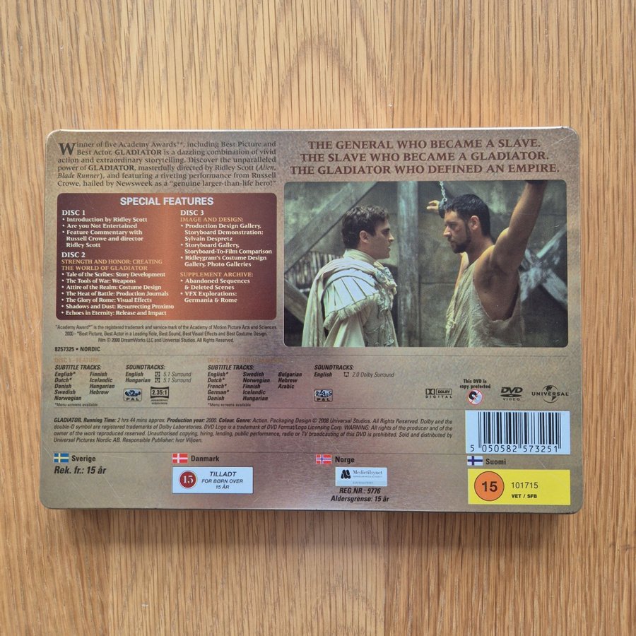 Gladiator - Steelbook - 3 Disc DVD | Köp på Tradera (708865408)