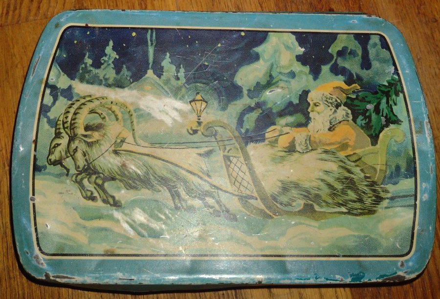 Antik plåtburk Gevalia gångjärn trasigt Till nå.. | Köp på Tradera ...