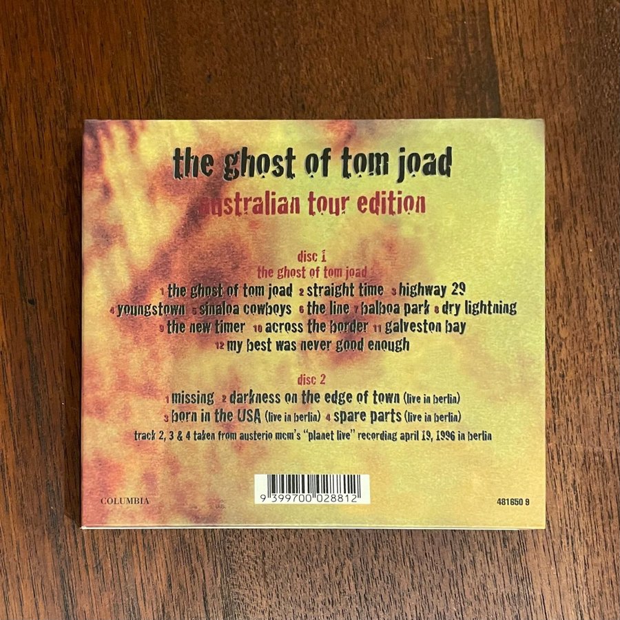 Bruce Springsteen - The Ghost Of Tom Joad - Aus.. | Köp på Tradera ...