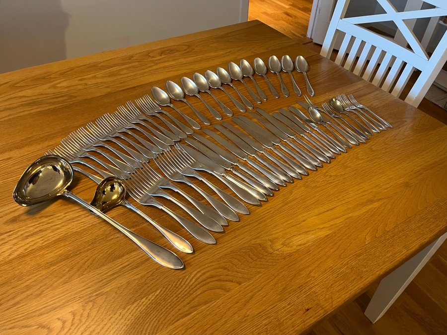 Bordsbestick Svensk Spetsig nysilver | Köp på Tradera (702410820)