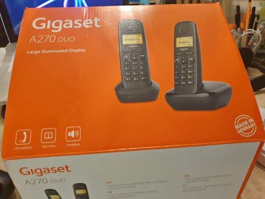 Gigaset A270 Duo trådlösa telefoner kort auktion | Köp på Tradera ...