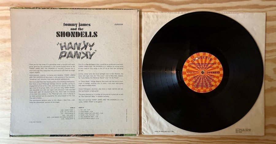 TOMMY JAMES & THE SHONDELLS : HANKY PANKY - VIN.. | Köp på Tradera ...