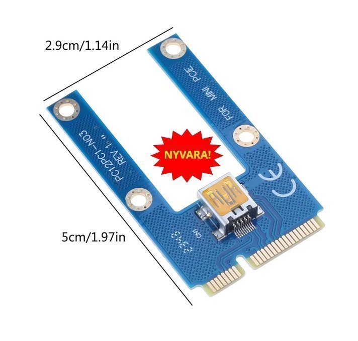 OANVÄNT! Mini PCIE Converter Adapter Pci for ex.. | Köp på Tradera ...