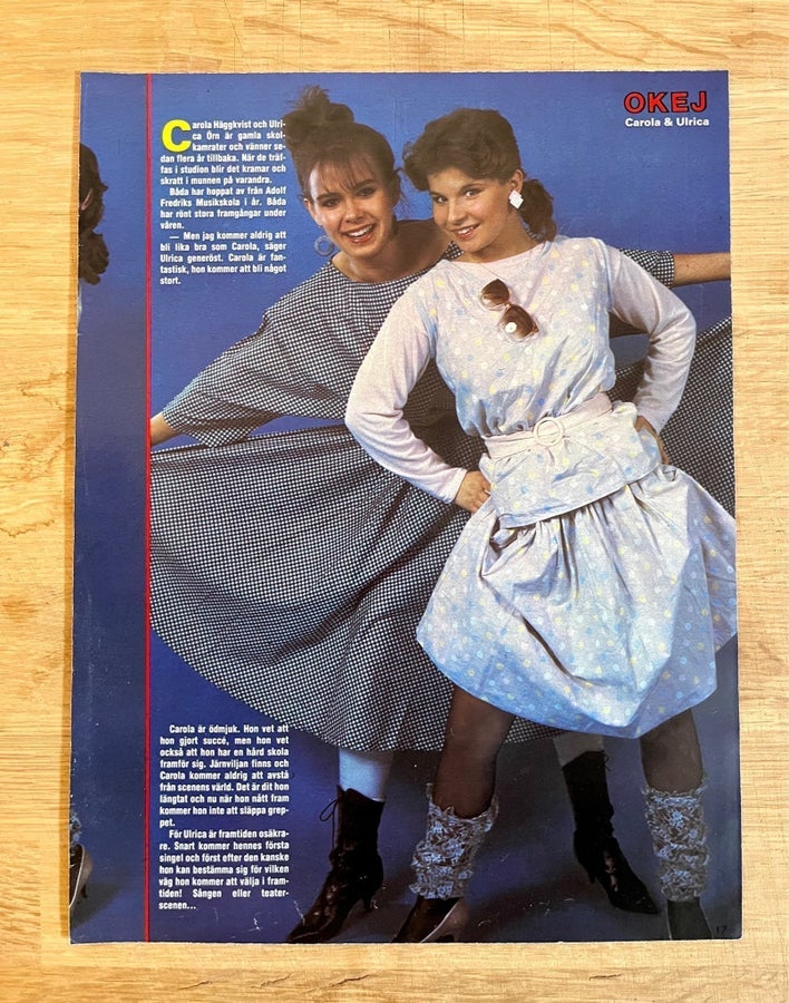 Carola Häggkvist 1983 poster affisch tidningen .. | Köp på Tradera ...